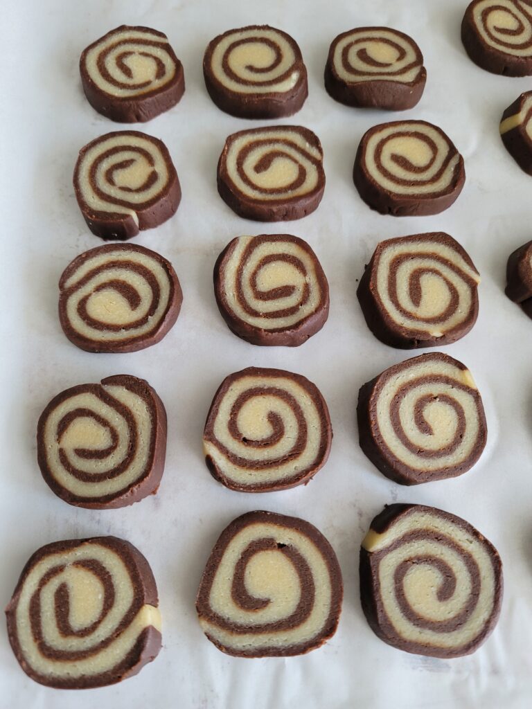 Chocolate and Vanilla Pinwheel Cookies - Plated for Two