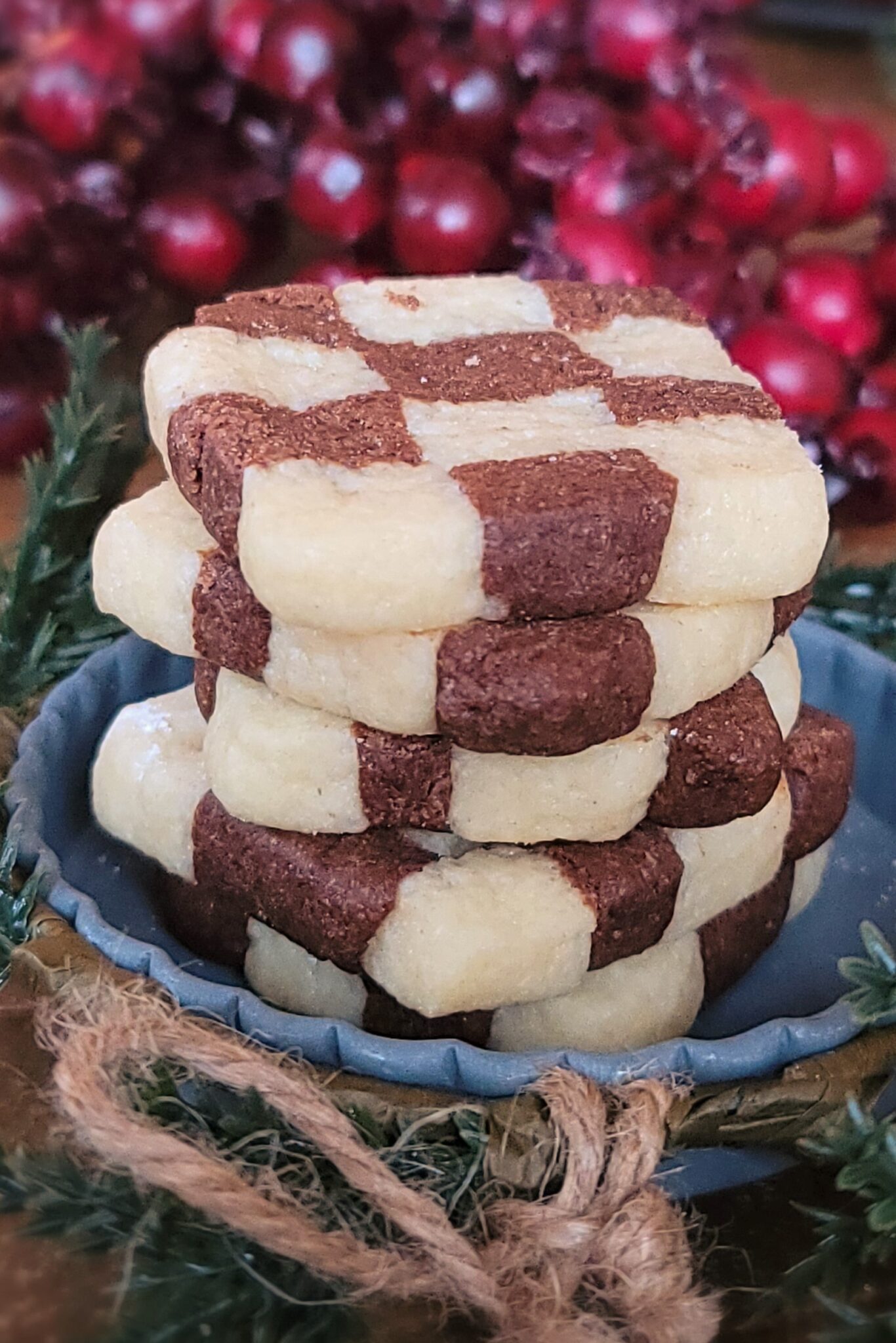 Chocolate and Vanilla Pinwheel Cookies - Plated for Two